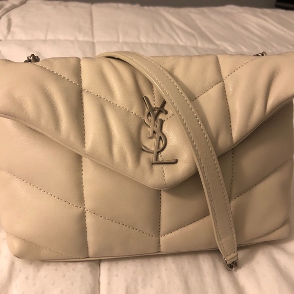 Yves Saint Laurent | Bags | Ysl Off White Crossbody Puffer | Poshmark